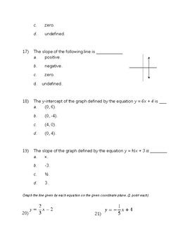 Remedial Geometry Test Parallel Lines And Transversals Graphing Lines