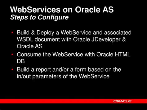 Integrating Oracle HTML DB With Oracle Application Server 10g Ppt