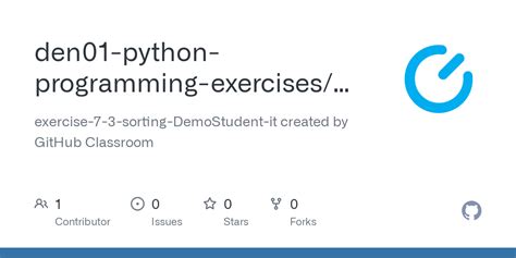 Github Den01 Python Programming Exercisesexercise 7 3 Sorting