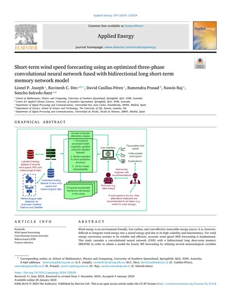Pdf Short Term Wind Speed Forecasting Using An Optimized Three Phase
