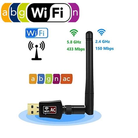 Bnip Usb Wireless Adapter 600mbps Realtek Rtl8811cu Chipset With 2 Dbi Antenna Dual Band 11ac