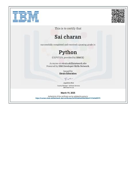 Ibmce Cepyt1in Certificate Etrainpdf 250319 131101 Pdf