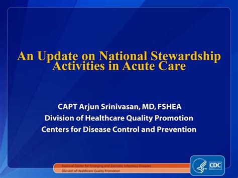 Dr Arjun Srinivasan In Patient Antimicrobial Resistance Amr Issues