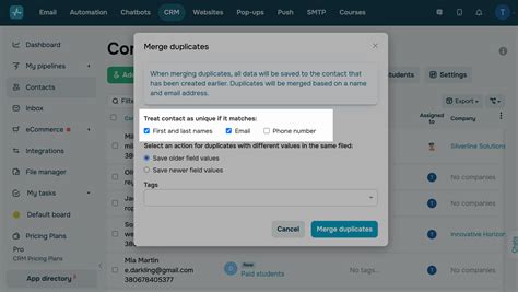 Remove Duplicate Contacts Sendpulse