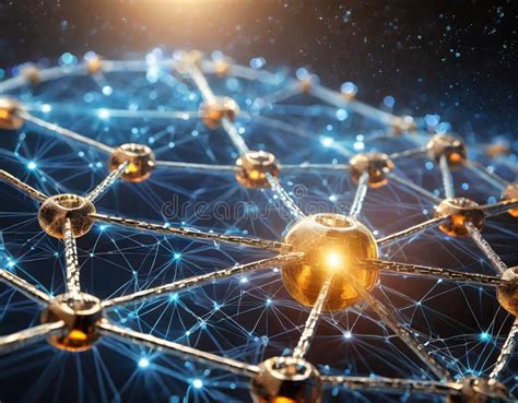 digital visualization of a blockchain network with interconnected nodes and glowing connections