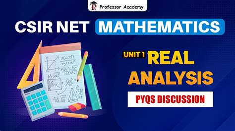 Csir Net Mathematics Unit 1 Real Analysis Pyqs Discussion Professor Academy Youtube
