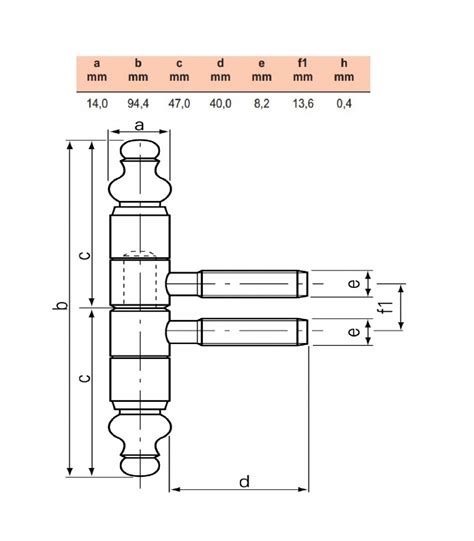 Sfs Intec Hinge Steel Anuba 14 Article 50 B