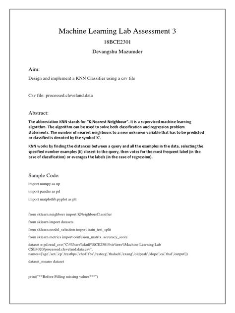 Machine Learning Assignment 3 Pdf Cognition Applied Mathematics