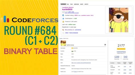 codeforces round 684 problem c1 and c2 youtube