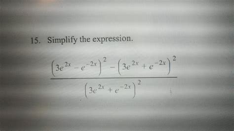 Solved Simplify The Expression Chegg Com