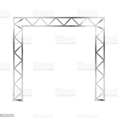 강철 트 러 대들보 3d 건설 장비 절연 된 금속 프레임 워크 벡터 일러스트입니다 강철 프레임 워크 기초 소재 조립식 프로젝트