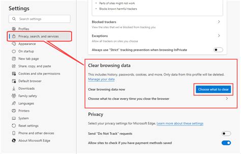 Clear Browser Cache Microsoft Edge