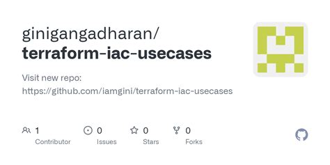 GitHub Ginigangadharan Terraform Iac Usecases Visit New Repo Https Github Com Iamgini