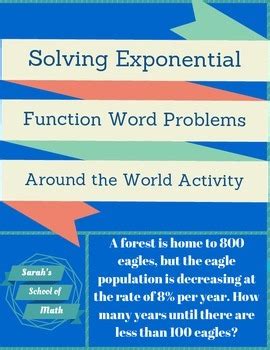 Solving Exponential Function Word Problems Around The World Activity