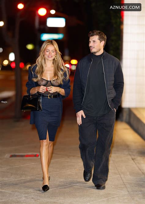 Brooks Nader Sexy Seen With Gleb Savchenko Flashing Her Hot Tits Wearing A Sultry Sheer Top