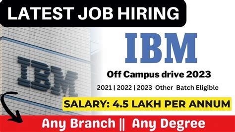 Ibm Off Campus Drive 2023 2022 2021 Batch Ibm Associate Systems Engineer Job Tech Program Mind
