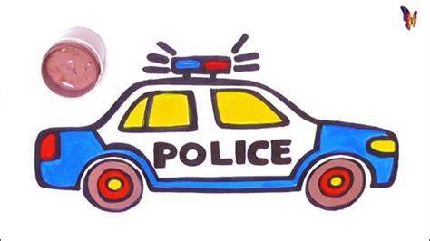 آموزش نقاشیماشین پلیسنقاشی کودک