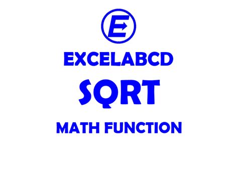 Excel SQRT Function Excelabcd