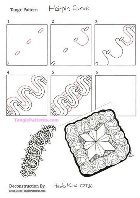 How To Draw HAIRPIN CURVE TanglePatterns Com