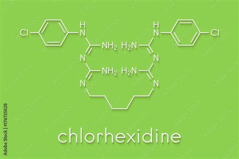 Chlorhexidine Antiseptic Molecule Skeletal Formula Stock Illustration Adobe Stock