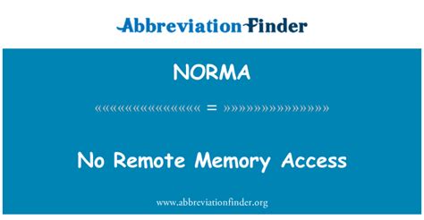 Norma Significa No Hay Acceso A La Memoria Remota No Remote Memory Access
