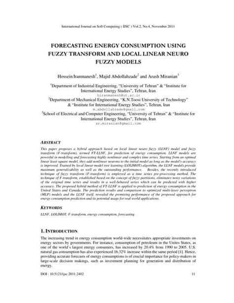 Forecasting Energy Consumption Using Fuzzy Transform And Local Linear