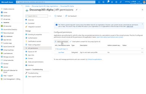Entra Id App Registration Docusnap365 Documentation Docusnap Docs