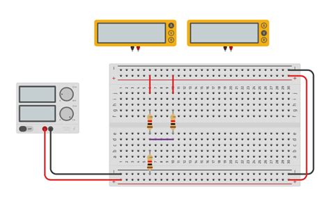 Circuit Design Series And Parallel Circuit Tinkercad