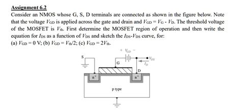 Solved Assignment 62 Consider An Nmos Whose G S D Terminals Are