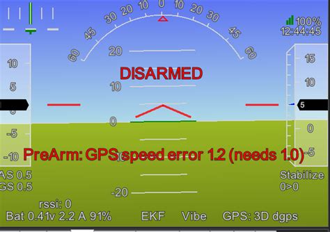 Disarm GPS Speed Error Mission Planner ArduPilot Discourse