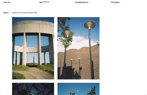 Jens Lind Portfolio Website Fonts In Use