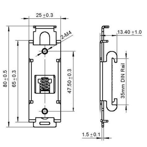 DIN C Mounting Brackets Mm Din Rail Clips Metal For SSR Relays RoboticsDNA