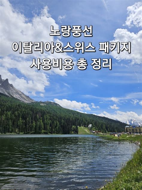 노랑풍선 이탈리아 스위스 6박9일 유럽 패키지 비용 총 정리 선택옵션 환전 카드사용 네이버 블로그