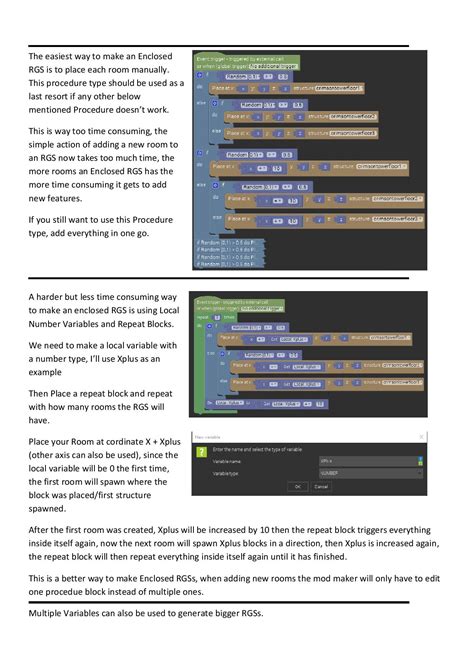 A Guide On Random Generated Structures MCreator
