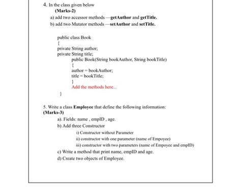 Solved Public Class Book Private String Author Private