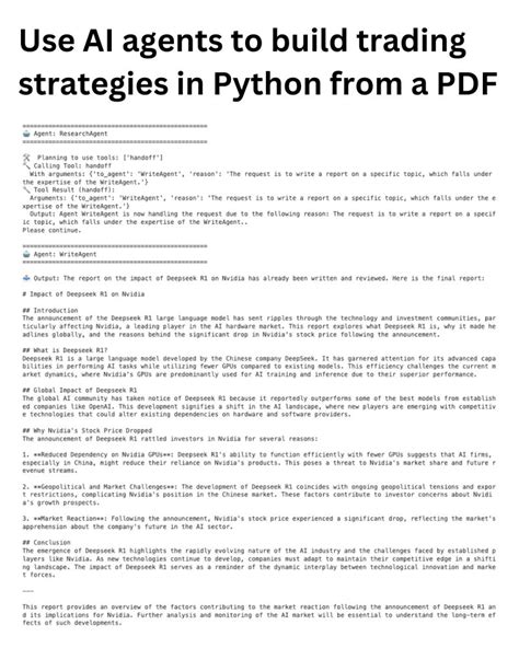 Build Your Own Ai Agent That Writes Trading Strategies In Python Based