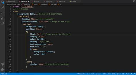 Responsive Navigation With Html Scss Flexbox And Js 1 By Vicston Medium