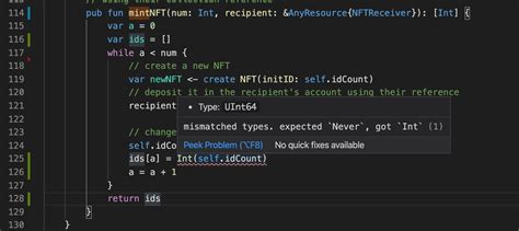 Mismatched Types Expected `never` Got `int` 🏄🏻‍♀️ Cadence Flow Community