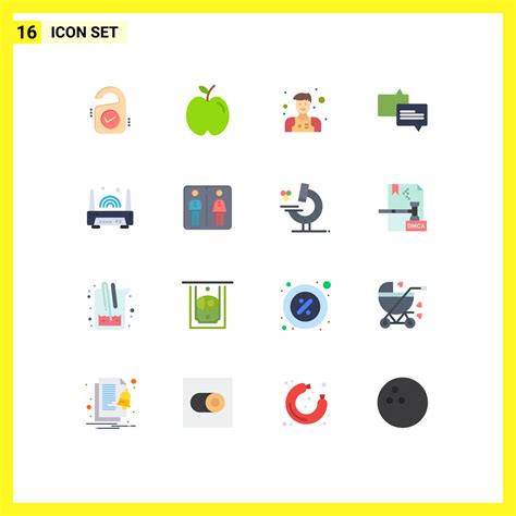 16 User Interface Flat Color Pack Of Modern Signs And Symbols Of Technology Electronic Assistant