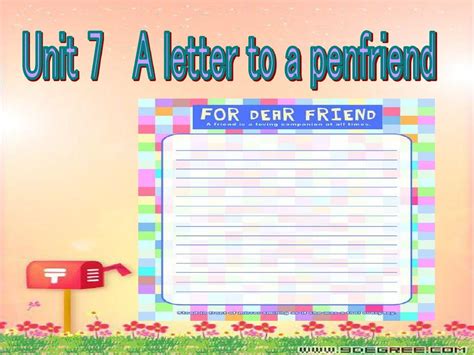 A Letter To A Penfriendword文档在线阅读与下载无忧文档