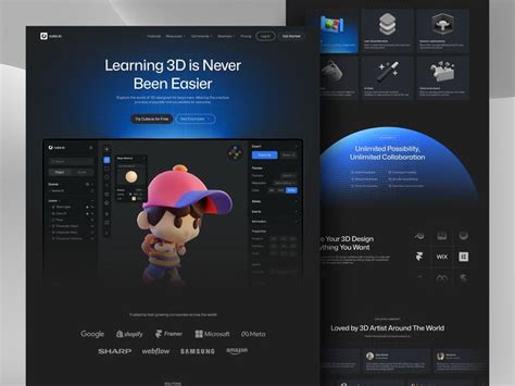 3d Web Based Editor Landing Page In 2024 Landing Page Web