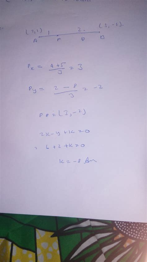 The Line Segment Joining The Points A And B Is Trisected At The Point P And Q Such