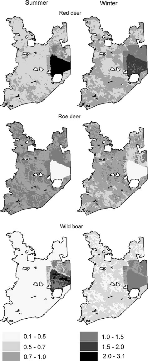 Habitat Selection Density In A Given Habitat Divided By Mean Density Download Scientific