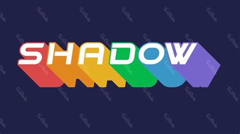 Colorful Shadow Text Effect Free Illustrator Vector File