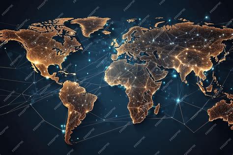 Global Network Connection Concept Big Data Visualization Social Network Premium Ai Generated Image