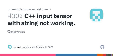 c input tensor with string not working · issue 303 · microsoft