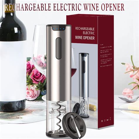 Viboelos 전기 와인 오프너 와인 세트 Usb 충전 자동 코르크 호일 커터 와인 푸어러 와인 스토퍼 주방 저녁 식사 도구 Aliexpress