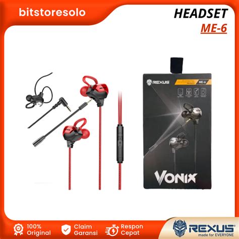 Jual Earphone Headset Gaming Headset Rexus Vonix Me 6 Me6 Shopee