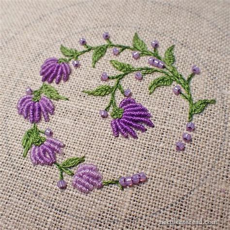 Purple Posy Part 2 Embroidering The Top And Base Hand Embroidery Art