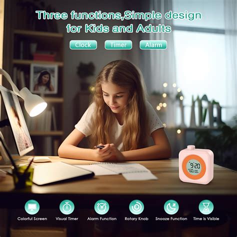 oria digital visual timer 60 minute pomodoro timer with lcd screen